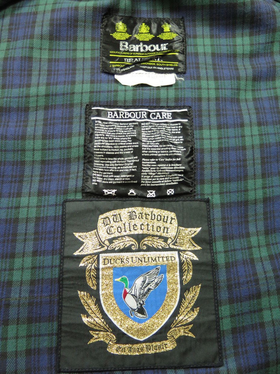 Vintage 80s Barbour Hunting Jacket Mens XL Plaid Liner Brown England ...