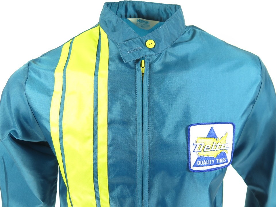 Vintage 60s Delta Tires Racing Jacket Mens S Deadstock Windbreaker ...