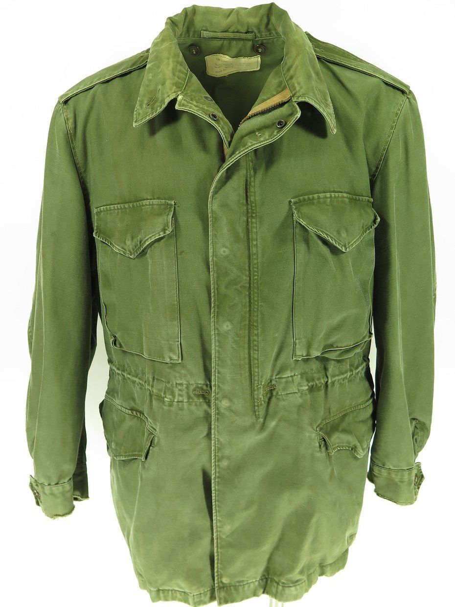 Vintage 50s M-51 OG-107 Field Jacket Coat Large Long Korea Phila Depot ...