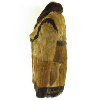 Vintage 80s Rabbit Fur Coat Jacket Womens Medium Brown Deadstock Soft ...