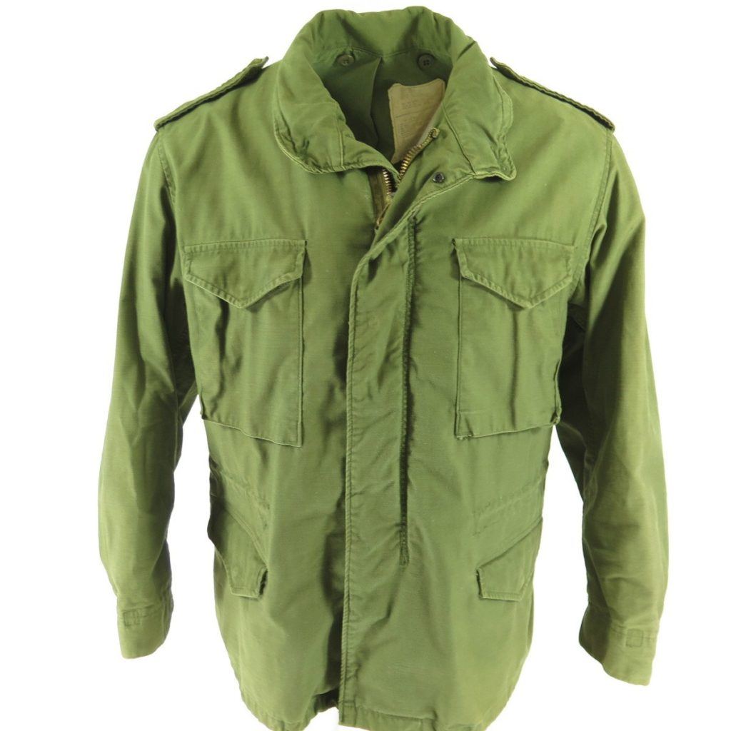 Vintage 70s Alpha M-65 Field Jacket Mens L OG-107 Sateen Military US ...