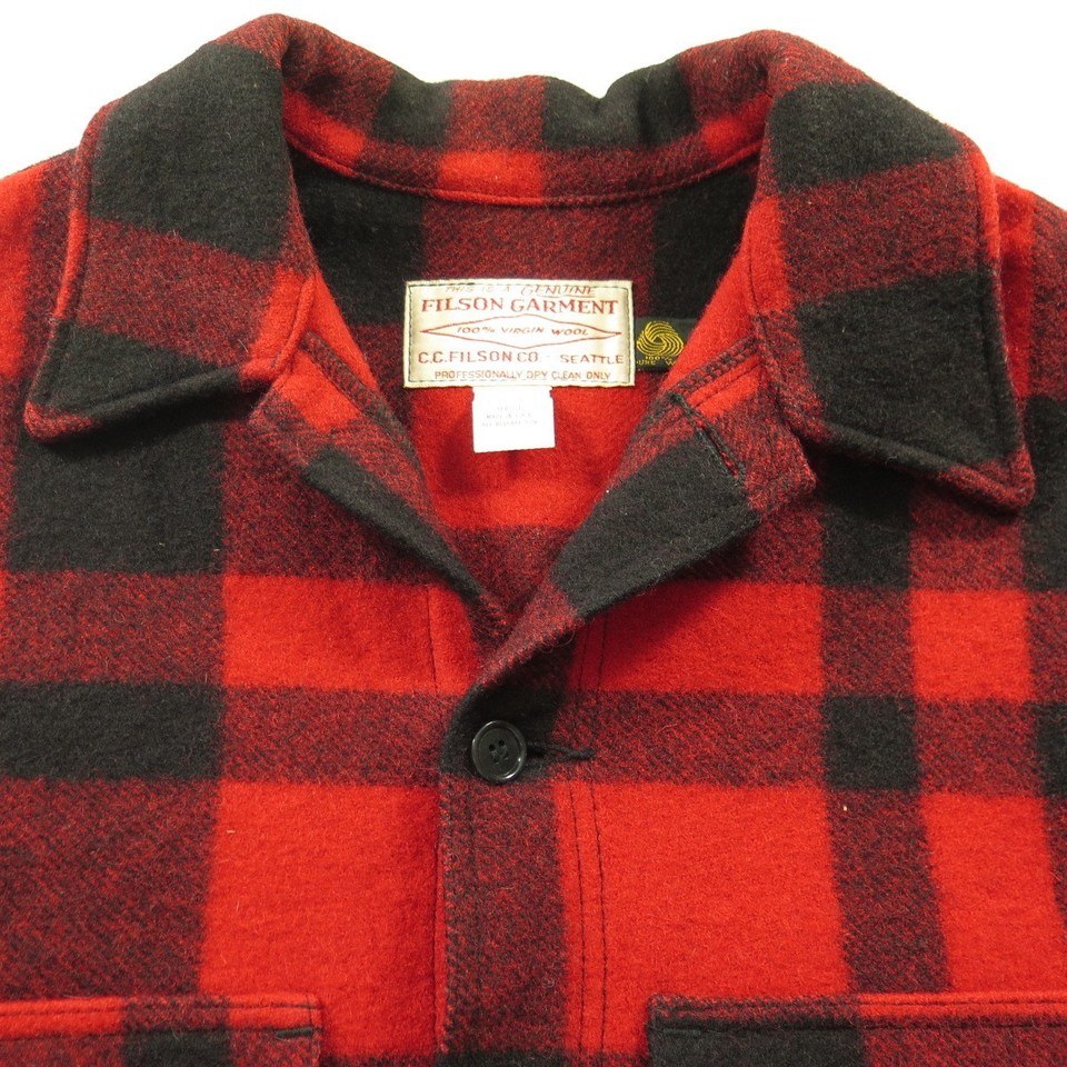 Vtg CC Filson Mackinaw Cruiser Seattle Wool Hunting Coat Jacket 46 ...