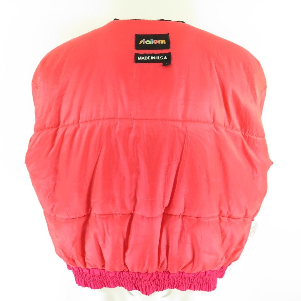 Vintage 80s Slalom Puffy Retro Neon Ski Jacket L The Clothing Vault ...