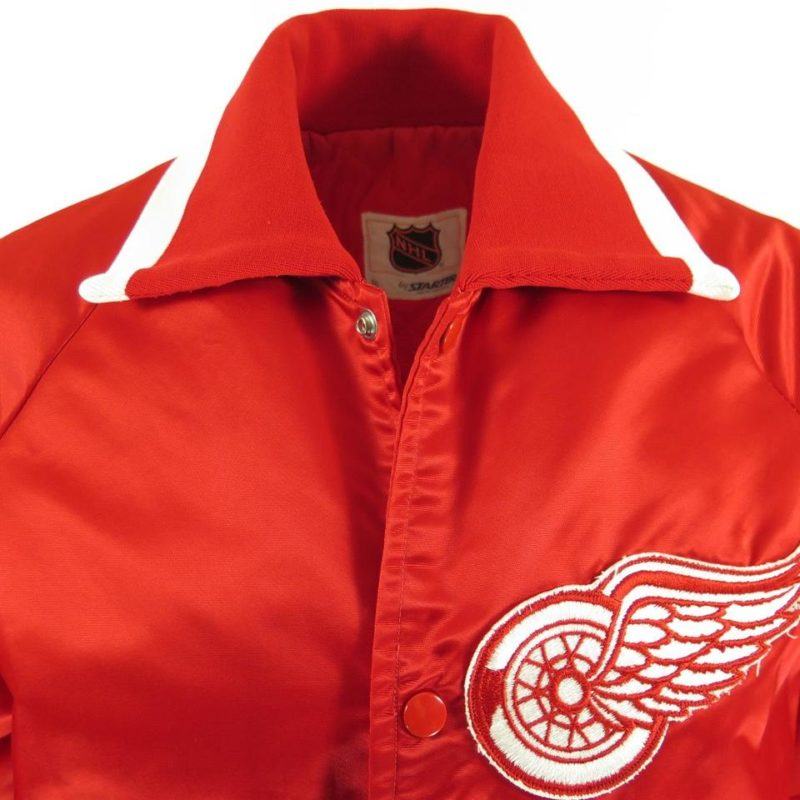 Vintage 80s Detroit Red Wings Starter Jacket Mens M NHL Hockey Red ...