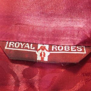 Vintage 50s Rayon Silk Atomic Brocade Robe Large Royal Robes Red One ...