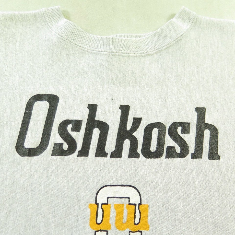 Vintage 80s Osh Kosh Champion Sweatshirt XL Wisconsin University ...