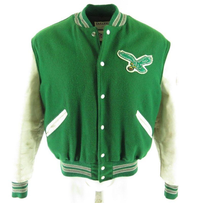 Vintage 80s Philadelphia Eagles Varsity Jacket Mens 46 DeLong NFL | The ...