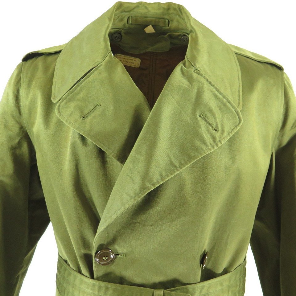 Vintage 50s M-1950A Field Coat Overcoat M Military Sateen Korea War Era ...