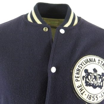 Vintage 60s Penn State Varsity Letterman Jacket Mens 40 Holloway Wool ...