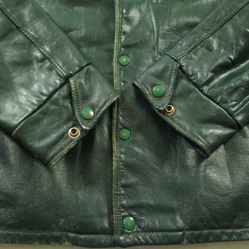 Vintage 70s Knights Varsity All Leather Jacket Mens 40 Patch Football ...