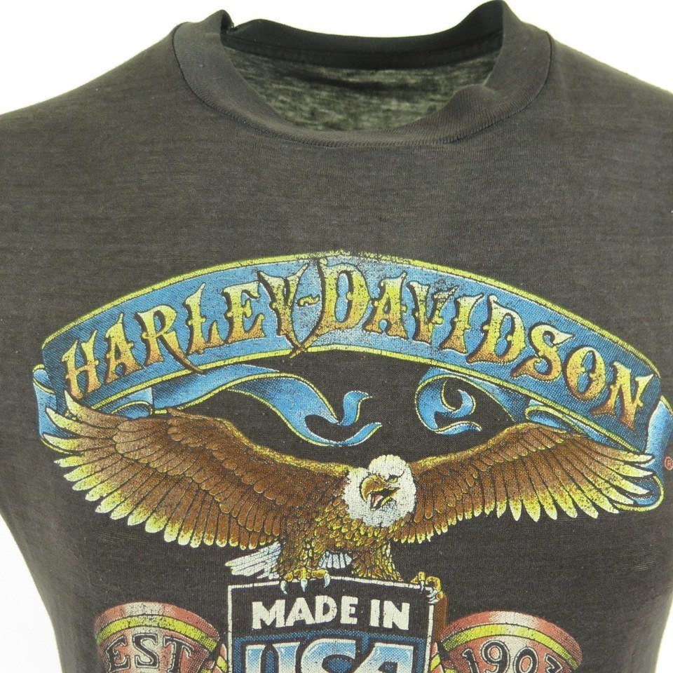 Vintage 90s 3D Emblem Harley Davidson T shirt Mens L American Legend