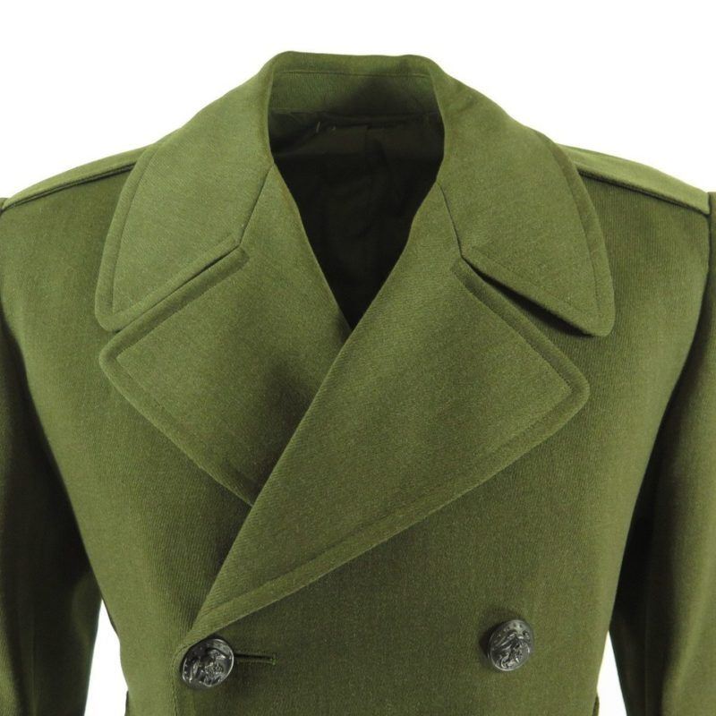 Vintage 60s USMC Coat Overcoat Mens 38 Short Military Wool Metal ...