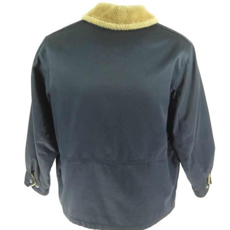 Vintage 70s Mighty Mac Jacket Mens 48 Fleece Lined Navy Blue Double Zip ...