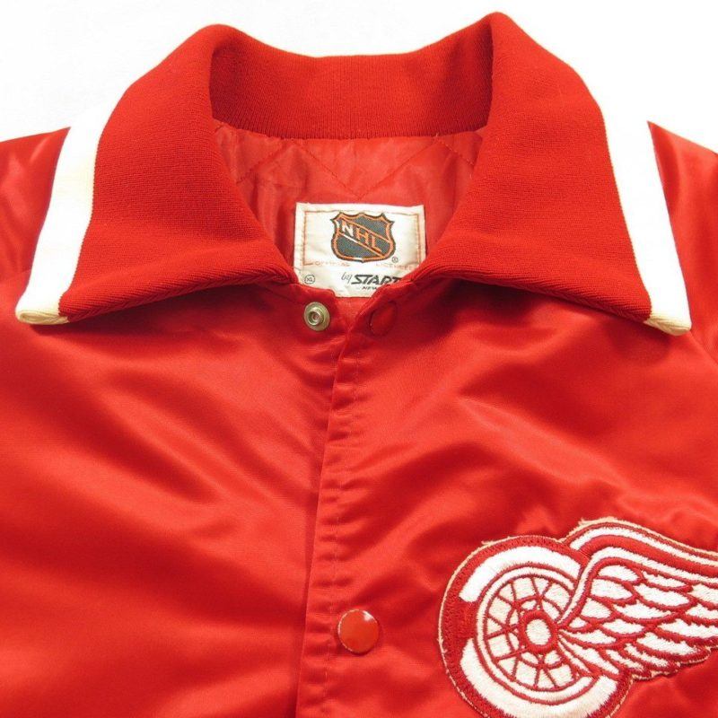 Vintage 80s Starter Detroit Red Wings Jacket XLarge NHL Hockey Satin ...