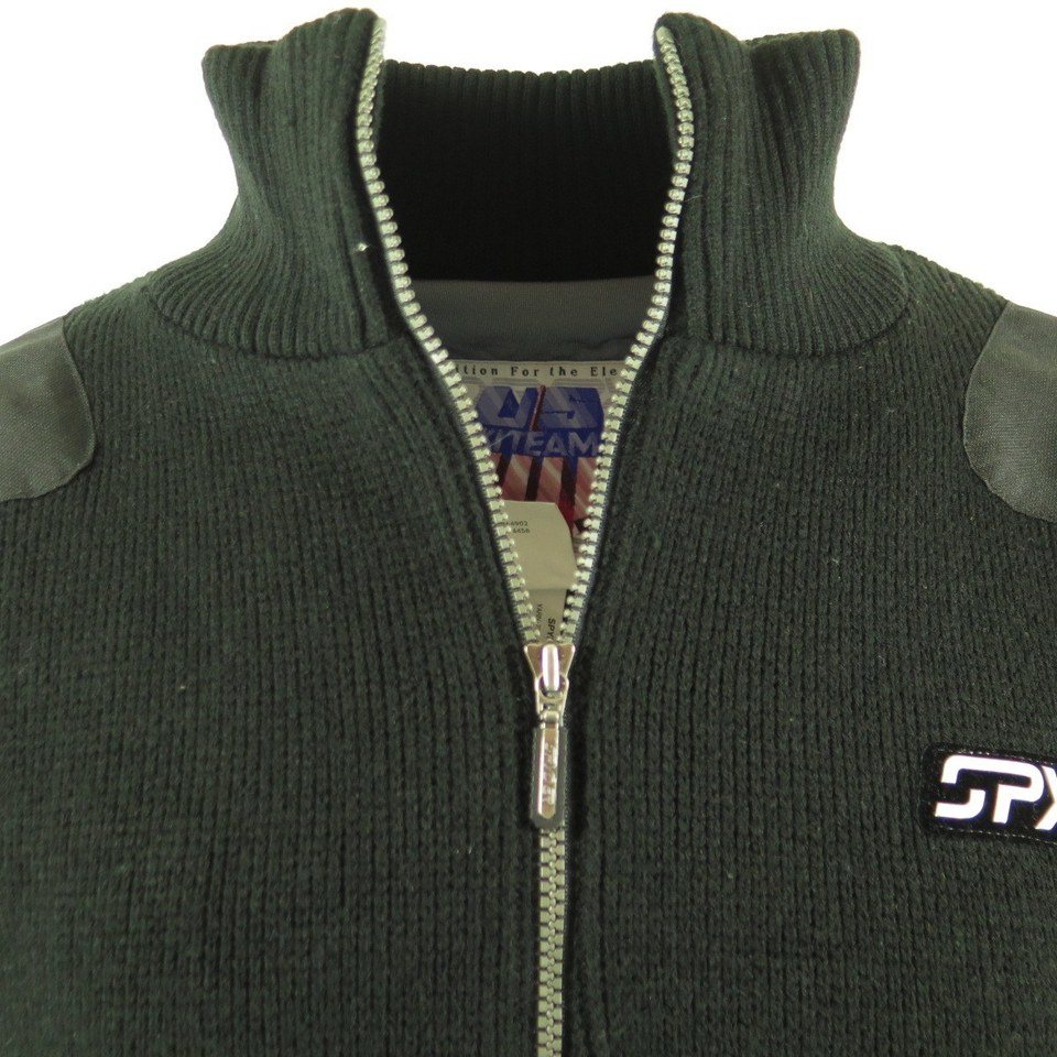 Spyder US Olympic Ski Team Sweater Mens L Black Wool Blend | The ...