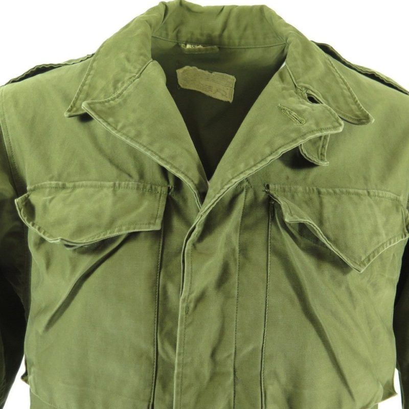 Vintage 40s M-1943 Field Jacket Mens 38 WWII Era USA Military OG-107 ...