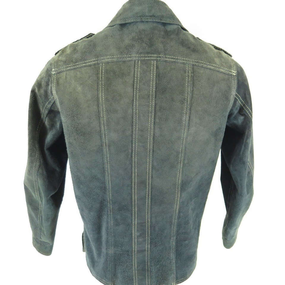 Vintage 60s Lee Reversible Shirt Jacket Mens M USA Made Suede Leather ...