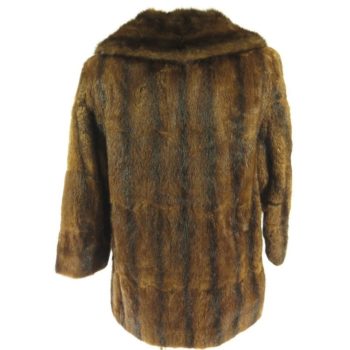 Vintage 70s Real Mink Fur Jacket Coat Womens 12 Deadstock New Nos Brown ...