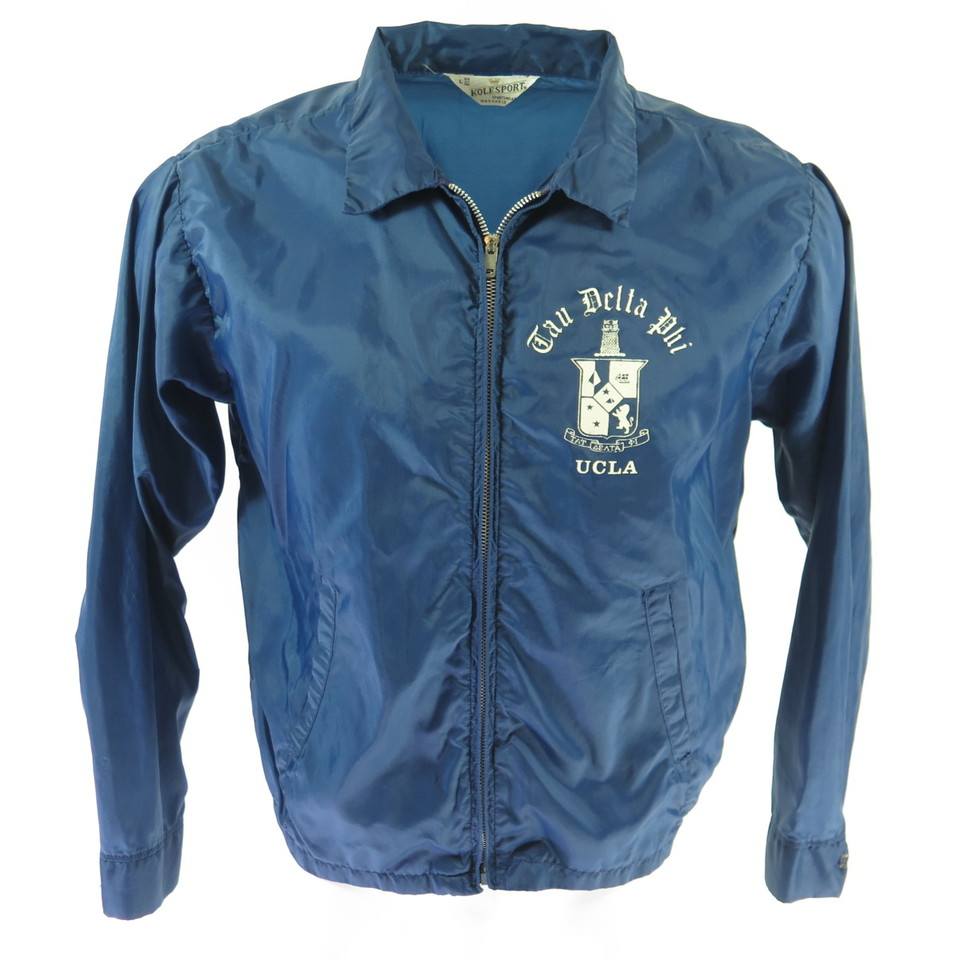 Vintage 60s Windbreaker Jacket Mens L Fraternity UCLA Crest Vintage 60s Windbreaker Jacket Mens L Fraternity UCLA Crest