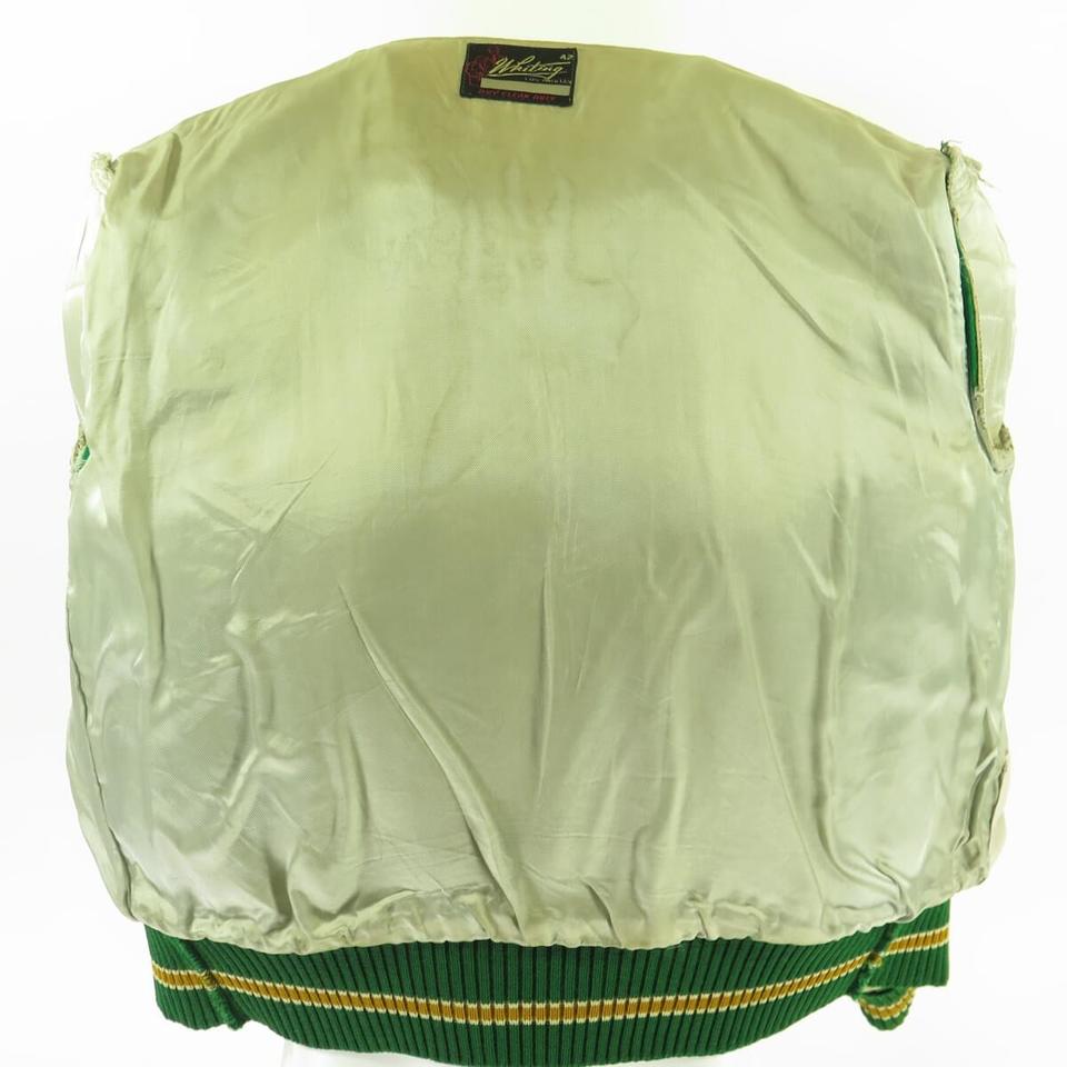 Vintage 70s Varsity Letterman Jacket Mens 42 Whiting Two Tone Chenille ...