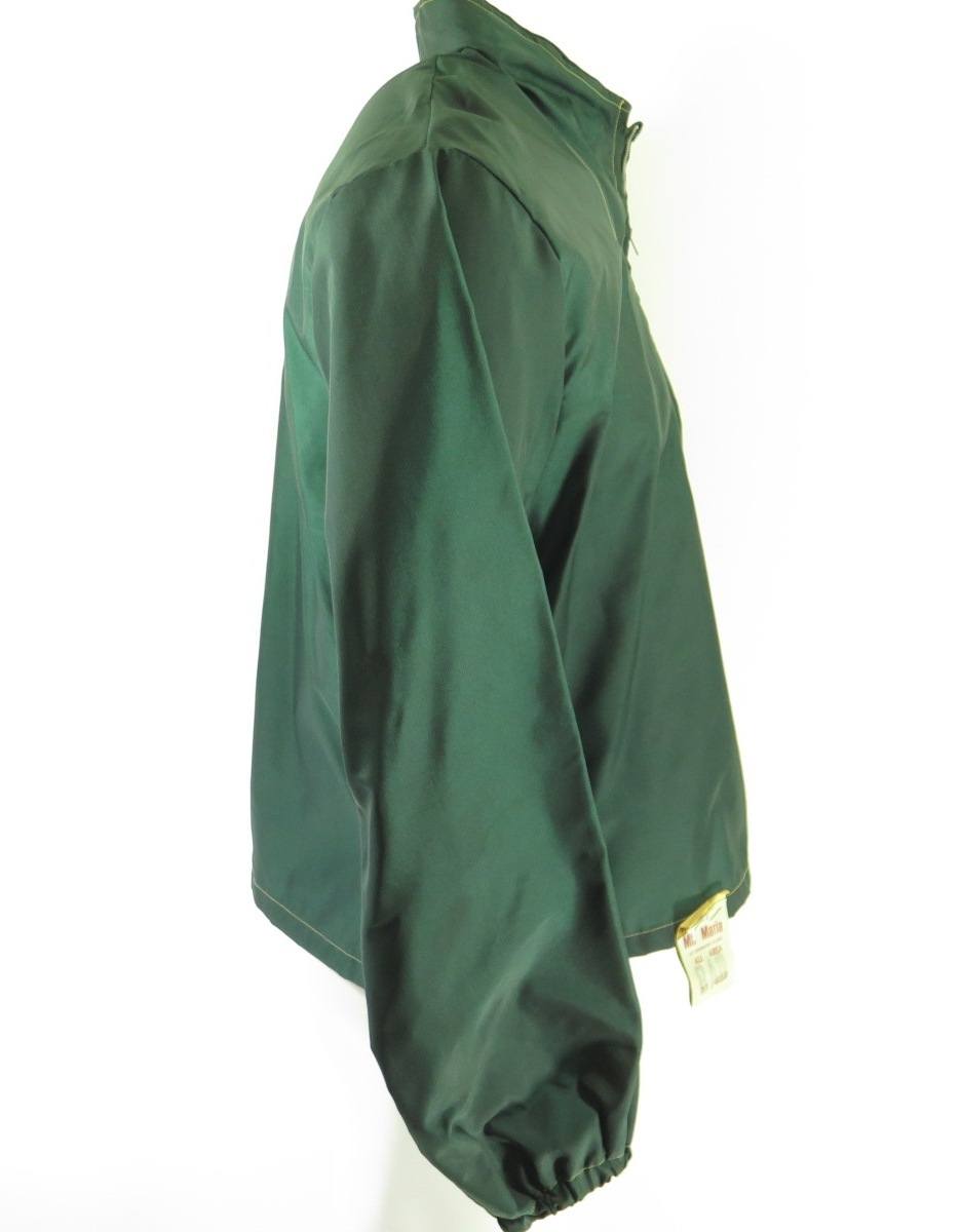 Vintage 60s Thick Nylon Shell Jacket Mens L Green USA Made Talon Zip ...