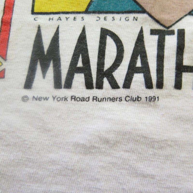 Vintage 90s New York City Marathon T-Shirt L Asics 1991 The Clothing ...