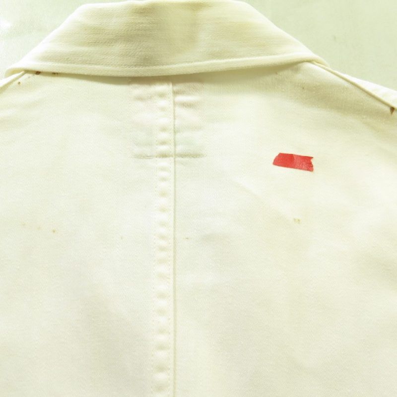 Vintage 50s Sanforized Lab Coat Mens Small White Overcoat Jacket Double ...