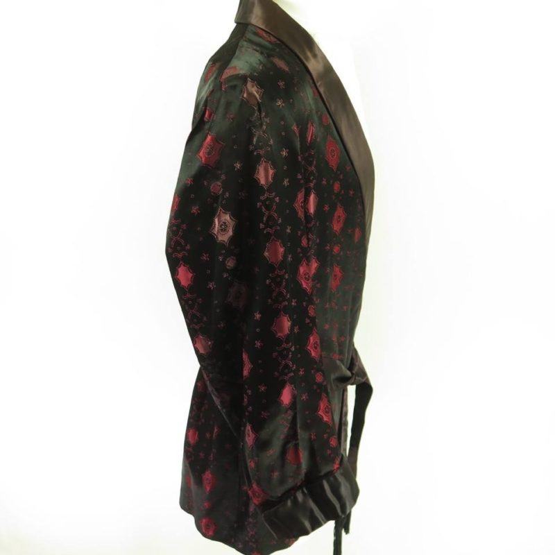 Vintage 50s Smoking Brocade Robe Mens L Deadstock Iridescent Loungewear ...
