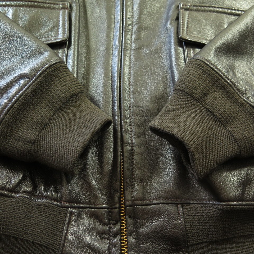 Type G-1 Flight Leather Jacket 42 New Bomber Navy Goatskin USN ...