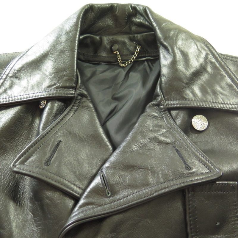 Vintage 60s Philadelphia Police Leather Jacket Coat Medium Deadstock ...