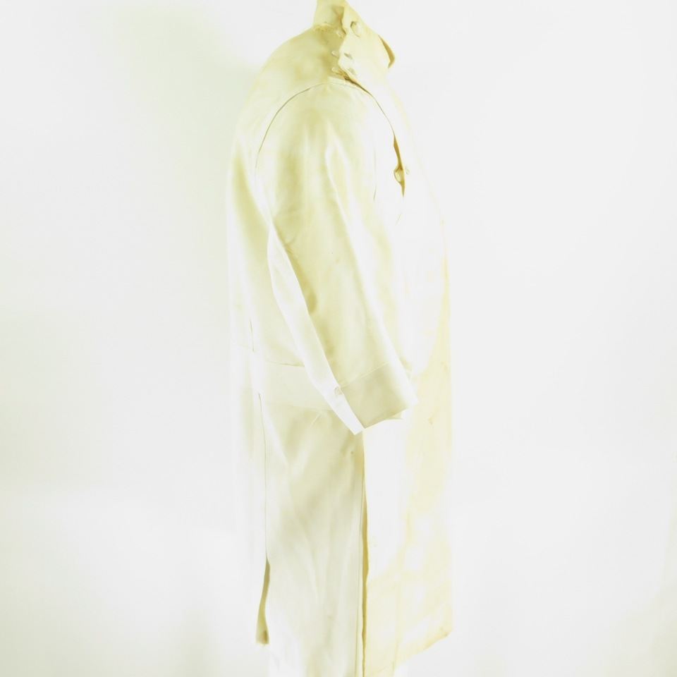 Antique vintage 1800s Pharmacy lab Coat Mens M RX Chain Stitch ...