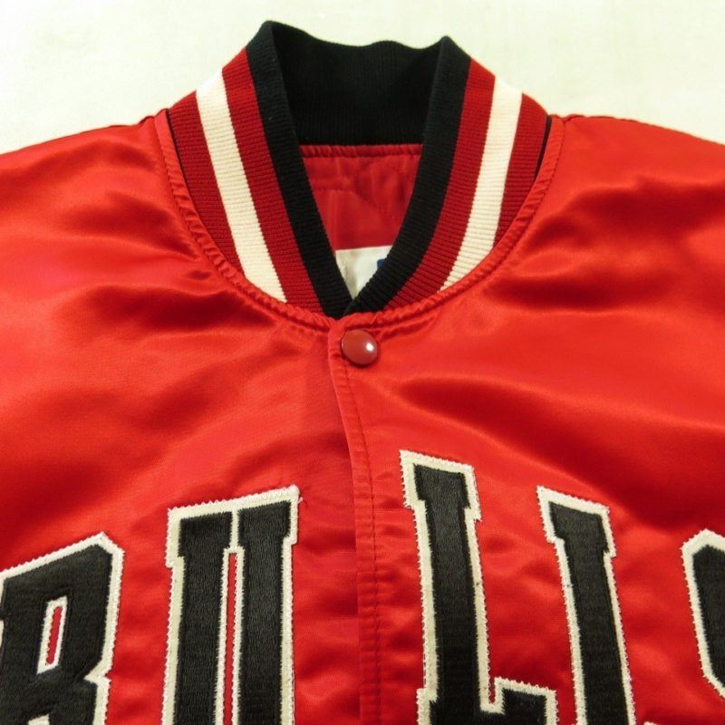 Vintage 80s Chicago Bulls Starter Jacket Mens L Satin NBA Basketball ...