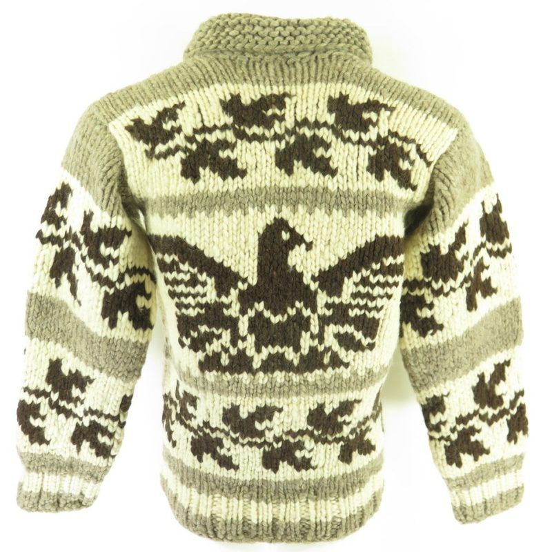 Vintage 80s Cowichan Sweater Mens S Eagle Indian Heavy Knit Wool | The ...