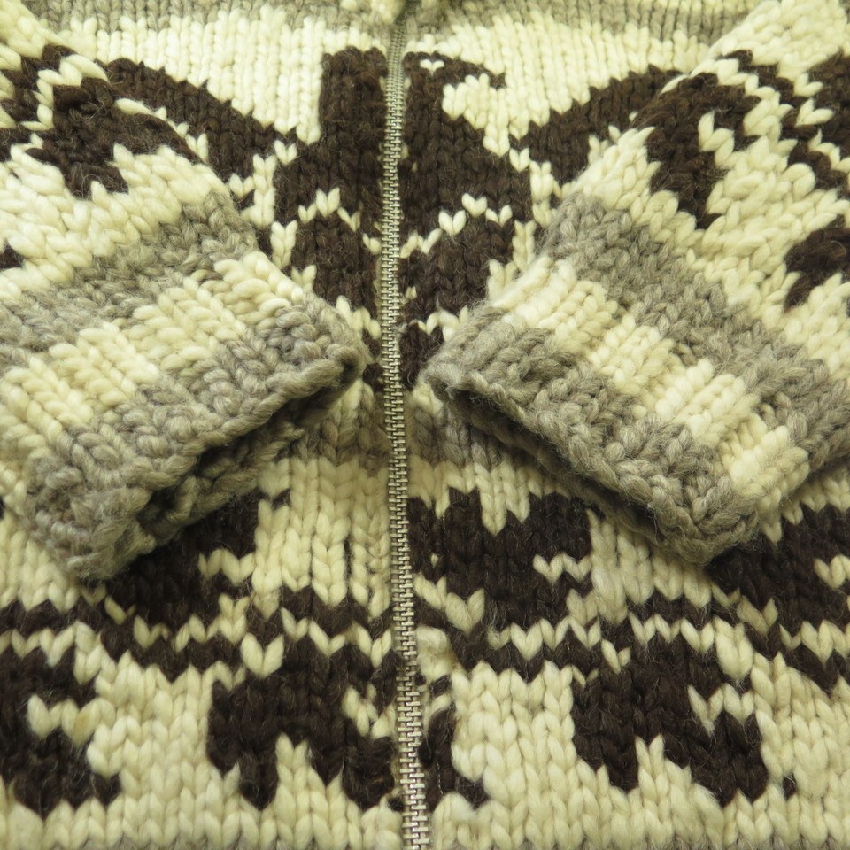 Vintage 80s Cowichan Sweater Mens S Eagle Indian Heavy Knit Wool | The ...