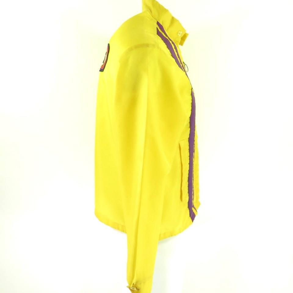 Vintage 80s Racing Jacket Mens S Wynns Yellow Stripe Patches Nylon ...