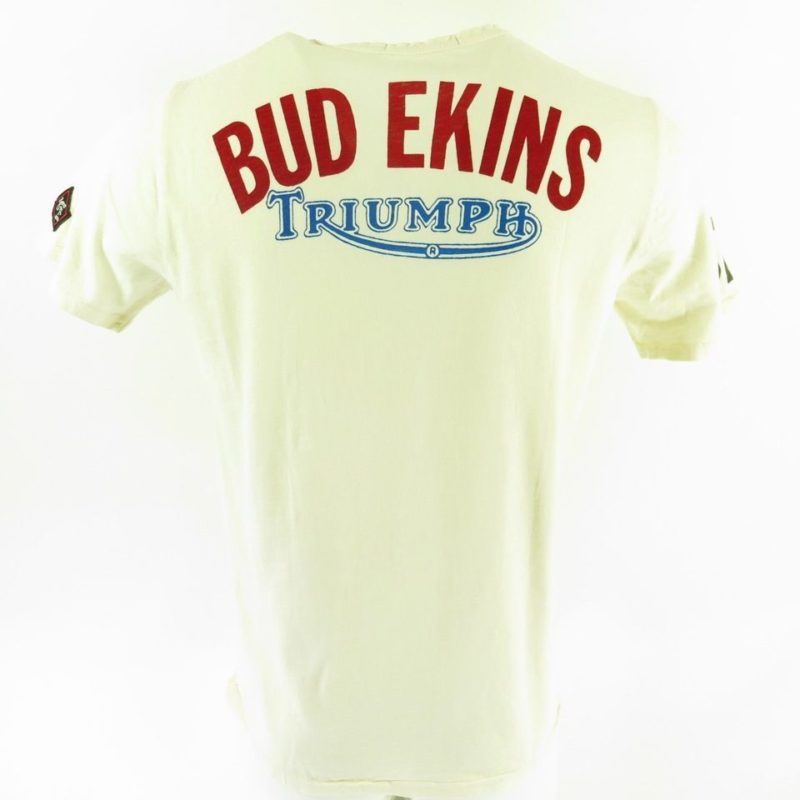 Bud Ekins Triumph Motorcycle T-Shirt L New Johnson Motors USA Made ...