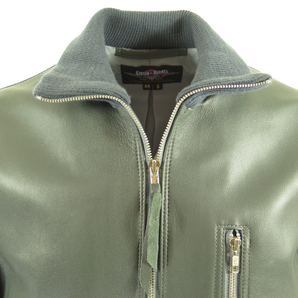 Vintage 90s Flight Pilot Leather Jacket 44 / L Deadstock Goatskin Nos ...