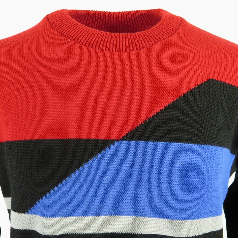 Vintage 80s Ski Sweater Mens L Retro Snowboard Lido Sports Wool USA ...
