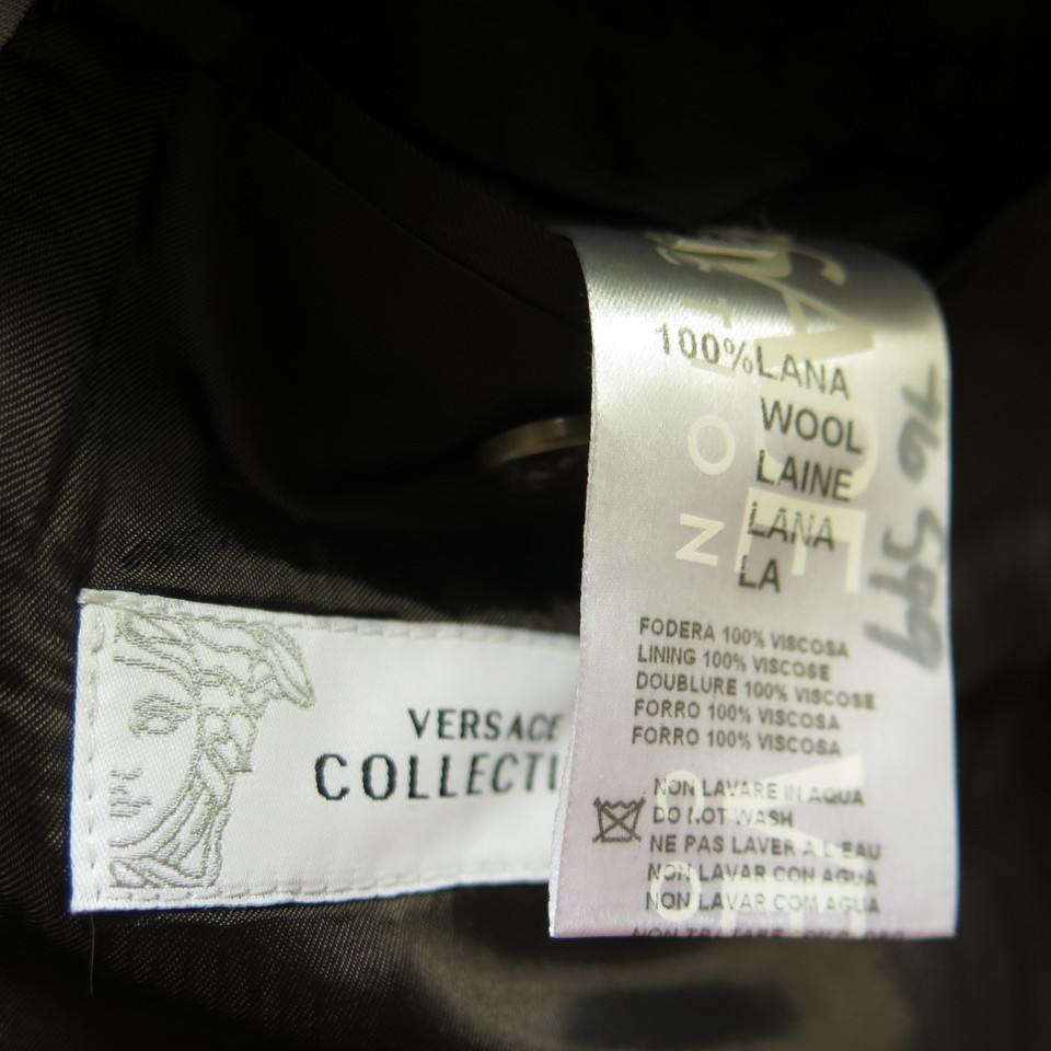 Versace 2 Piece Suit Jacket Mens EU 54 US 40 Pants 32 x 33 Plaid Wool 2 ...