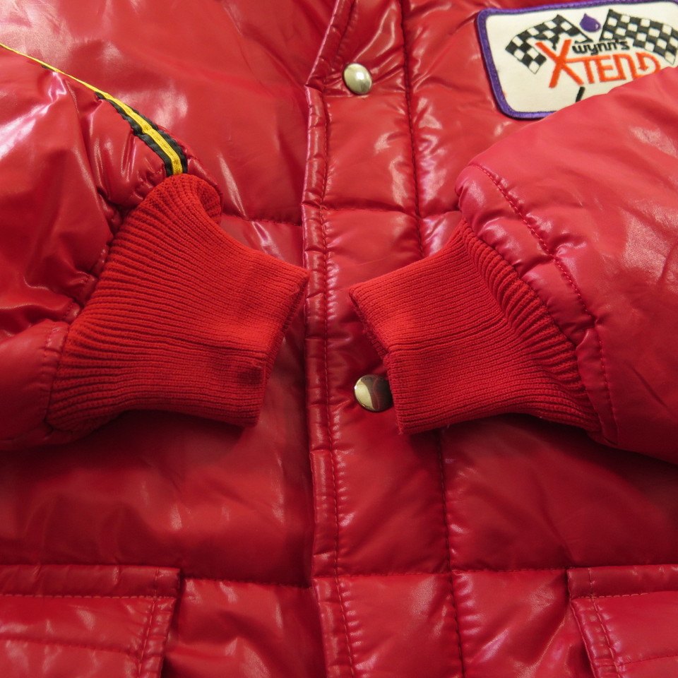 Vintage 70s Wynns Racing Jacket Mens L Deadstock Red Wet Look USA Made ...