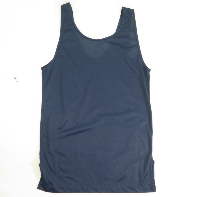 Vintage 80s Adidas Track Tank Top Stretch S Deadstock Trefoil Navy ...