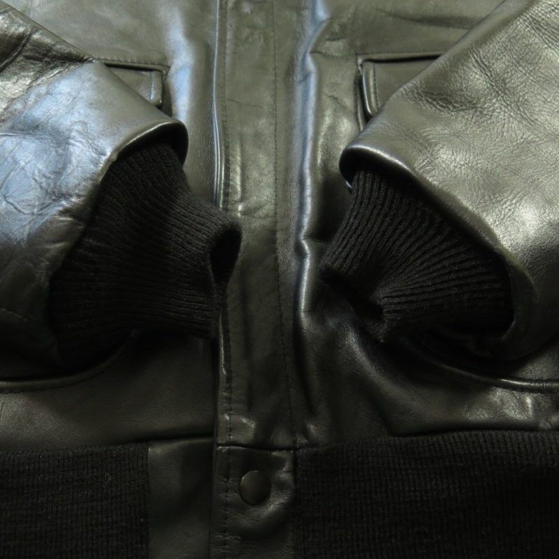 Vintage 60s Bomber Leather Jacket Mens 44 Flight Cooper Fleece Black ...