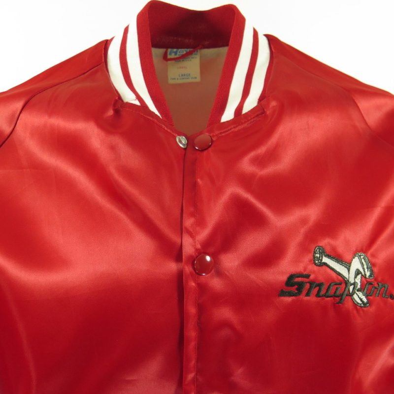 Vintage 80s Snap On Tools Jacket Large Racing Mechanic Red Embroidered ...