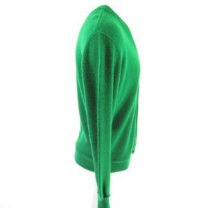 Vintage 70s Izod Lacoste Green Cardigan Sweater Mens L Alligator Patch | The Clothing Vault