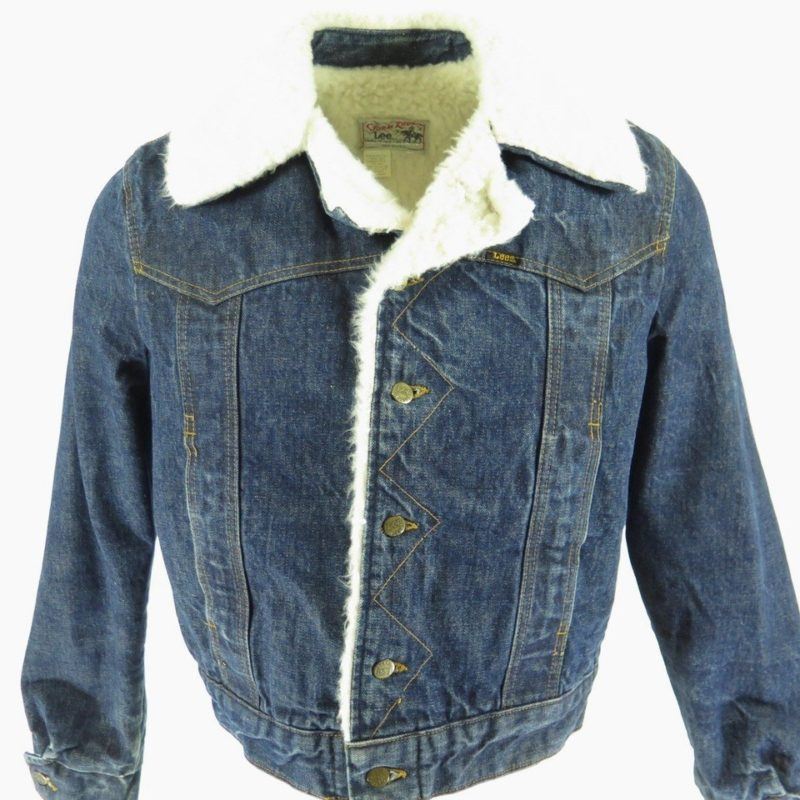 Vintage 70s Lee Storm Rider Denim Jacket Mens M Sherpa Lined Cotton Jean Trucker | The Clothing ...