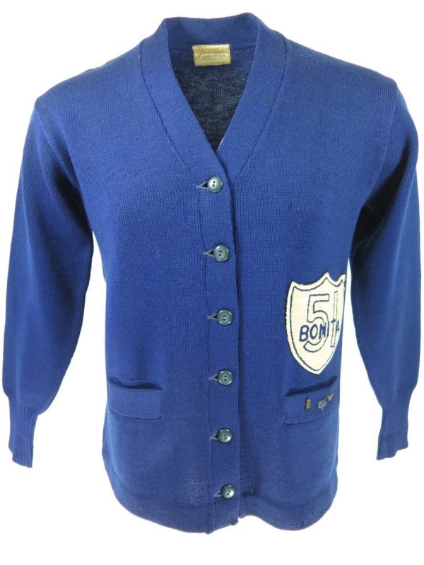 Vintage 30s Boston College Sweater size Medium N Key Letterman Wool ...