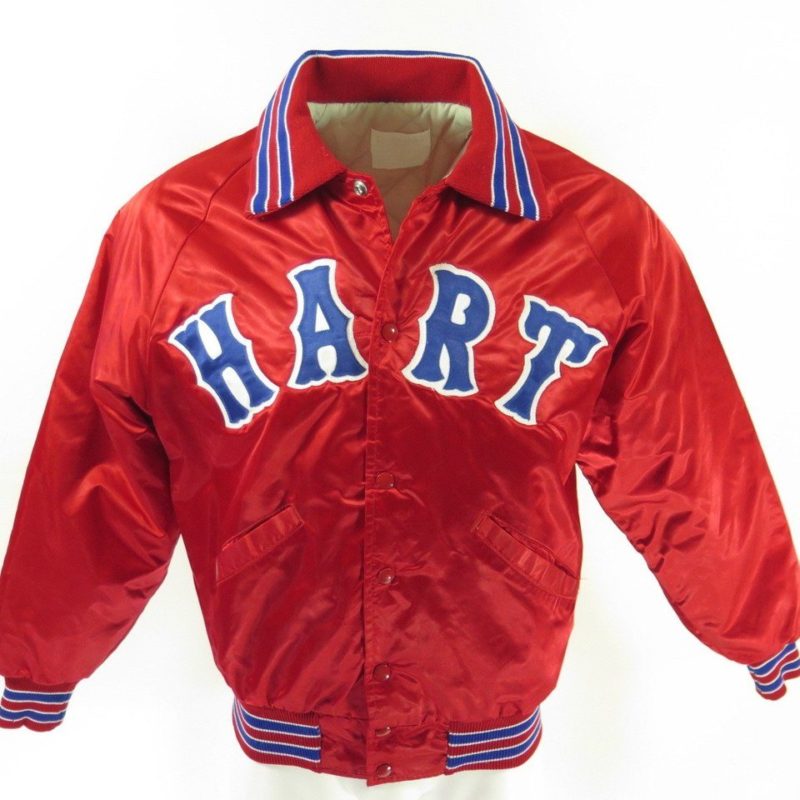 Vintage 80s Hart Patches Jacket Medium Red Satin Insulated | The ...